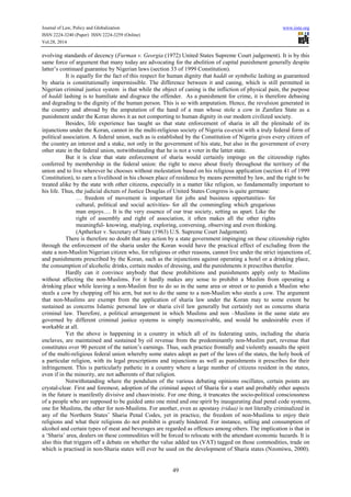 Sharia criminal law and state secularity principle in nigeria | PDF
