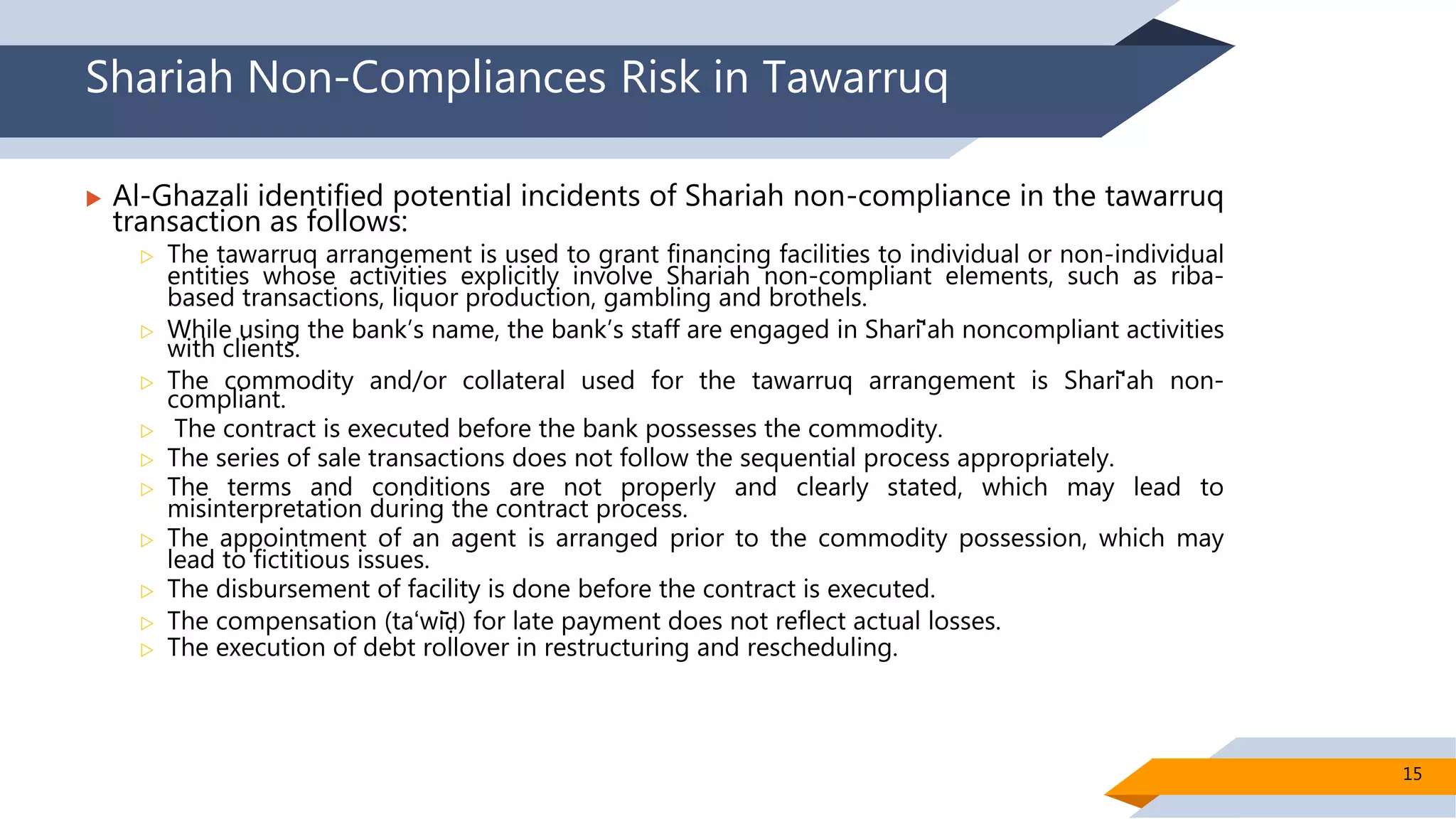 Shariah Non-Compliance Risk | PPTX
