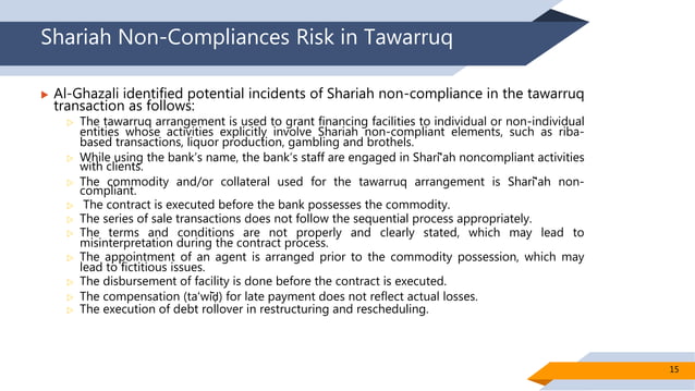 Shariah Non-Compliance Risk | PPTX