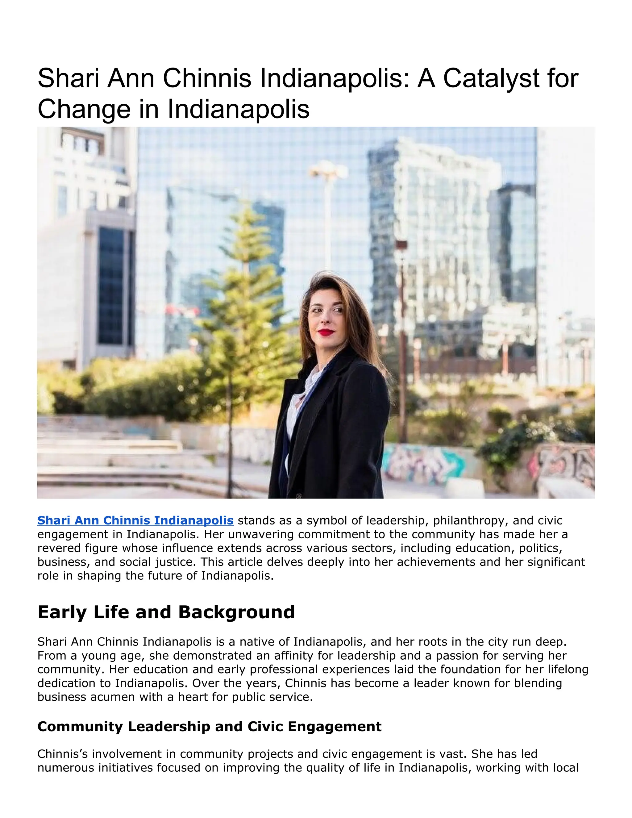 Shari Ann Chinnis Indianapolis_ A Catalyst for Change in Indianapolis.docx