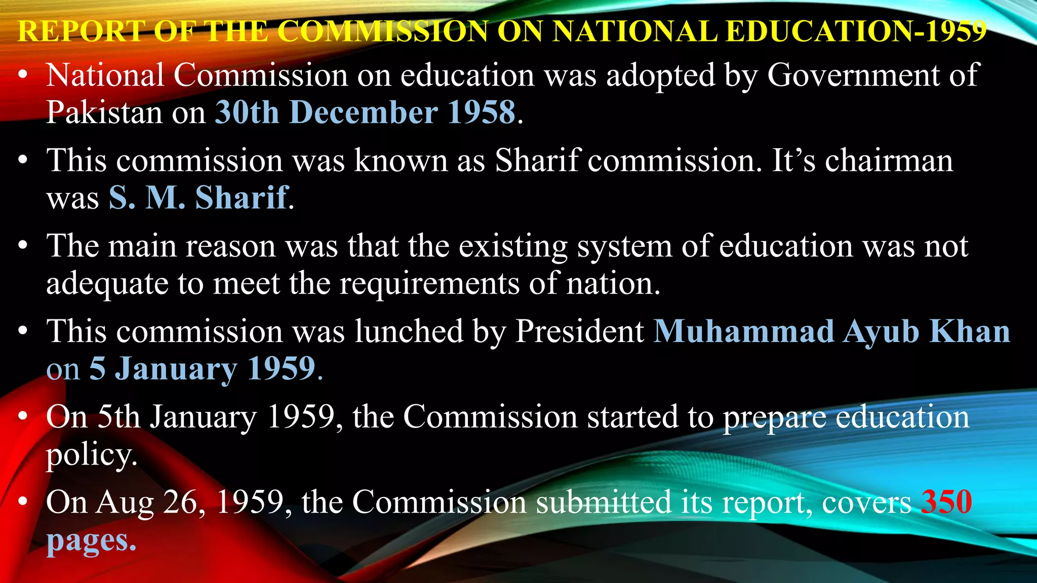 Sharif commission 1959 by Noor Muhammad Khattak.pptx