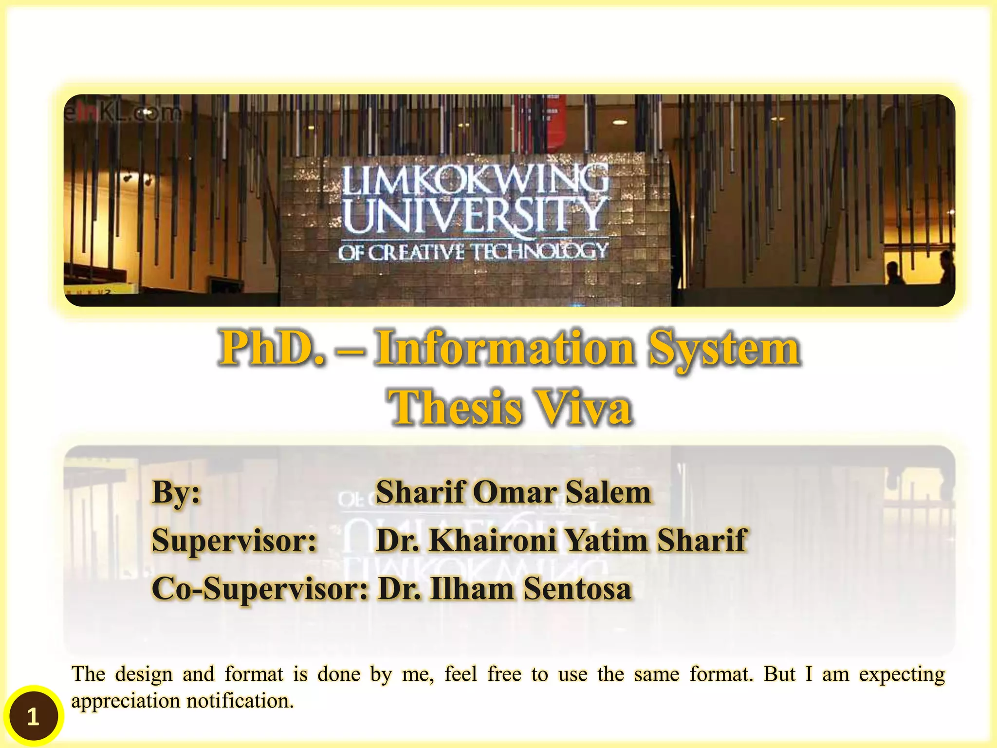 PhD Presentation (Doctorate) | PPTX