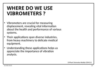 Basics of metrology and instrumentation about vibration | PPTX