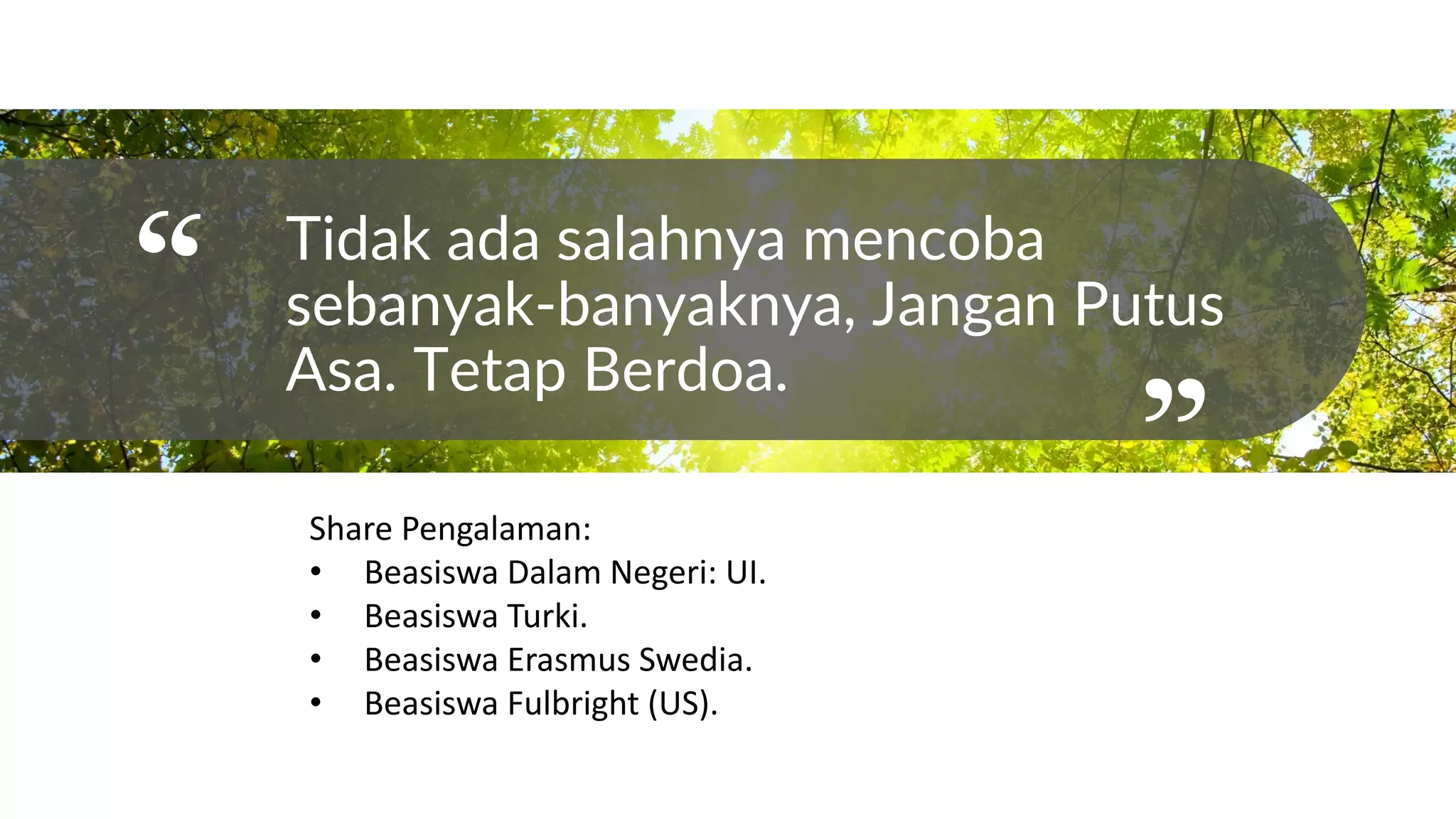 Sharing Tips and Tricks Beasiswa: Semua Orang Bisa Kok! | PDF