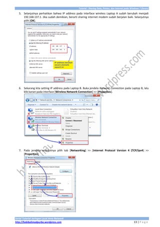 Sharing data-printer-dan-internet-pada-windows-7-seven | PDF
