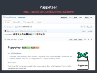 Puppeteer - Headless Chrome Node API | PPT