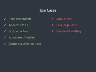 Puppeteer - Headless Chrome Node API | PPT