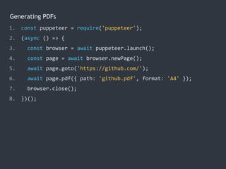 Puppeteer - Headless Chrome Node API | PPT