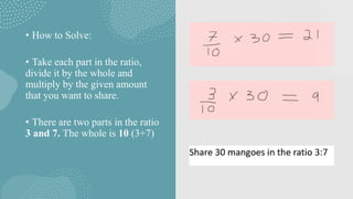 Sharing amounts into given ratios | PPTX