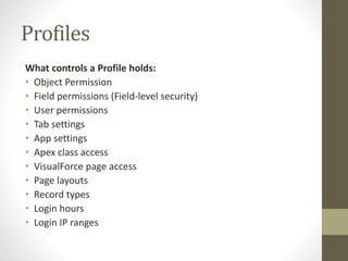 Sharing and security in Salesforce | PPTX