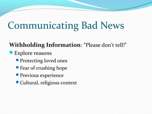 Sharing bad news 2017 | PPT