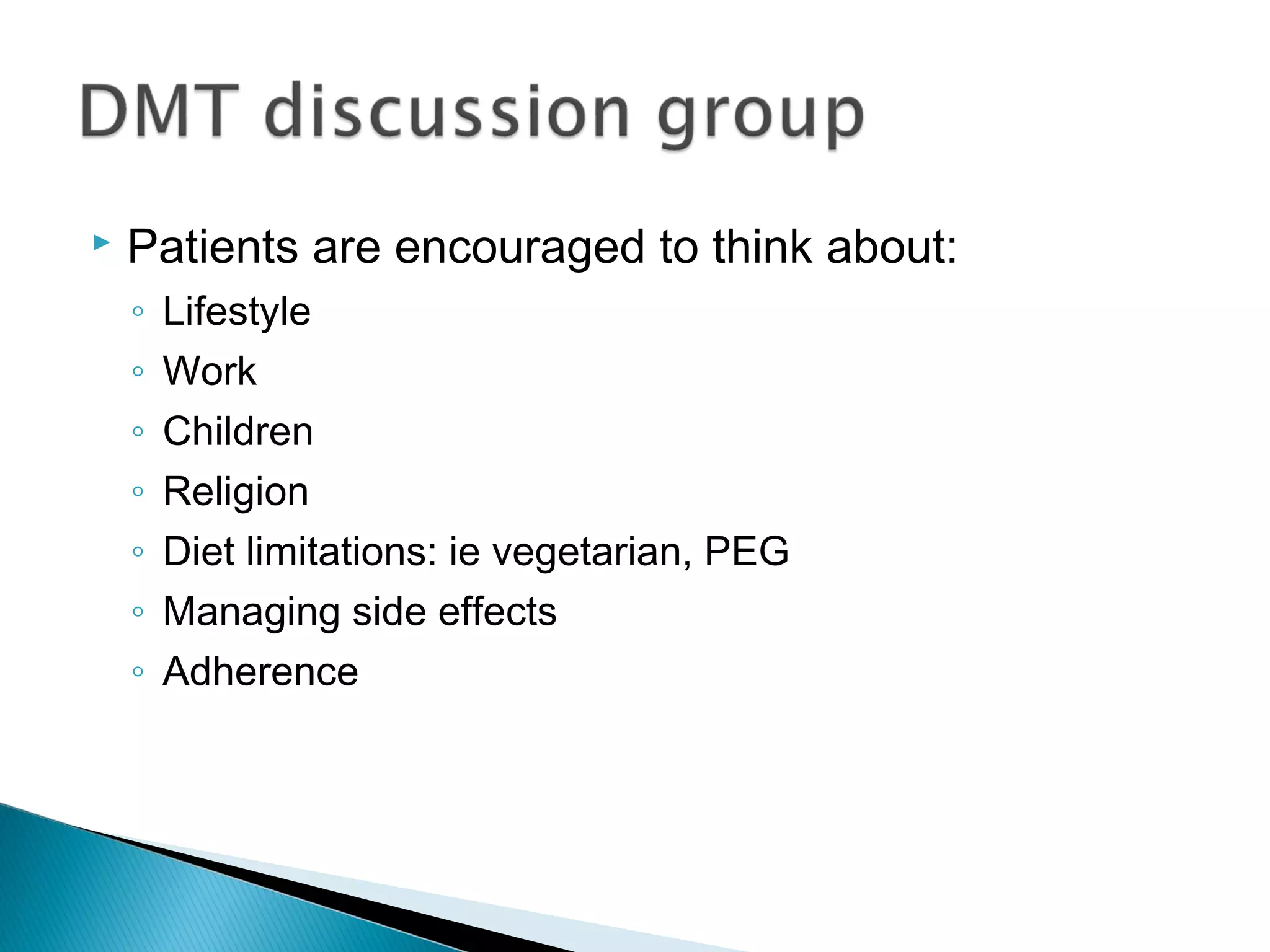 DMT discussion group - Samantha Colhoun | PPT