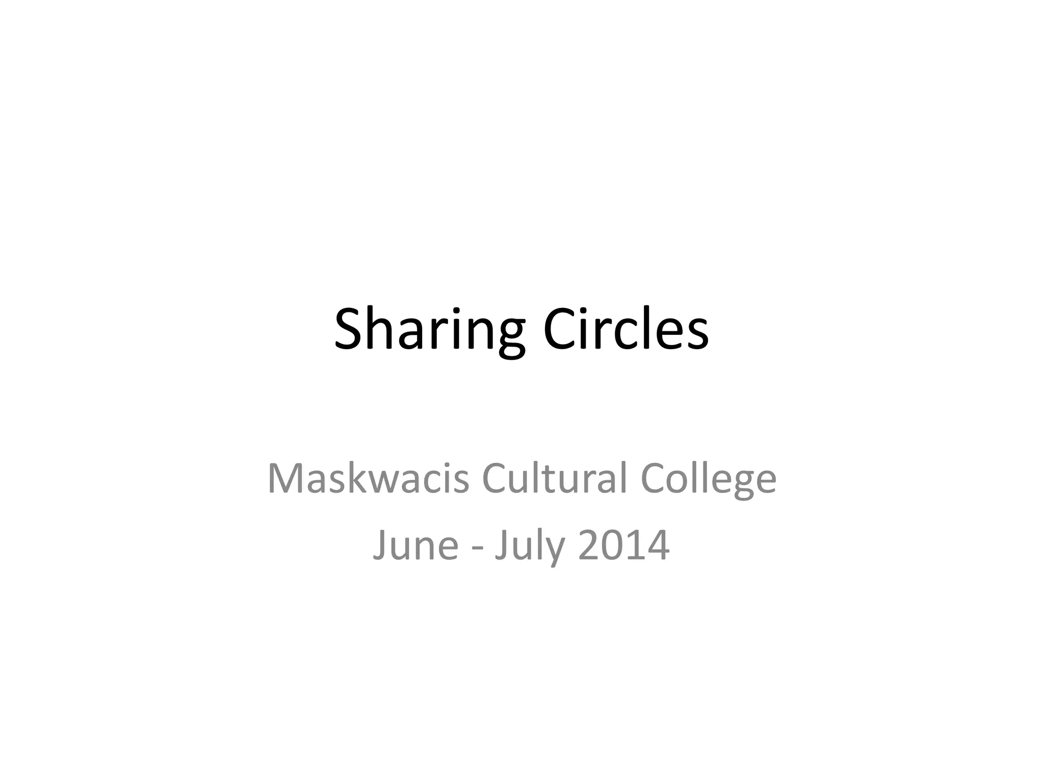 Sharing circlesjunejuly2014 | PPTX