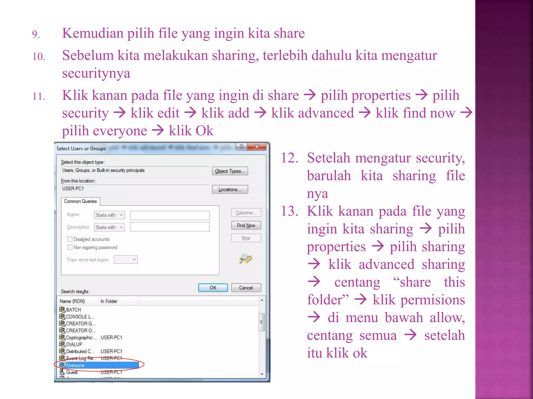 Tutorial Sharing data | PPTX