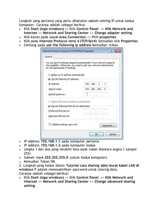 Sharing data di win xp | DOCX