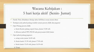 Bahan diskusi dalam rencana kebijakan baru sekolah | PPT