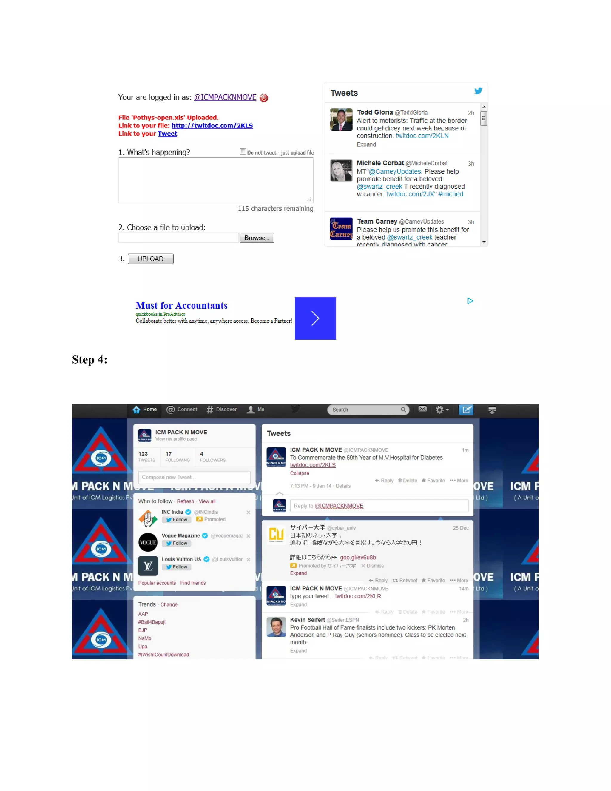 Sharing files on twitter | PDF