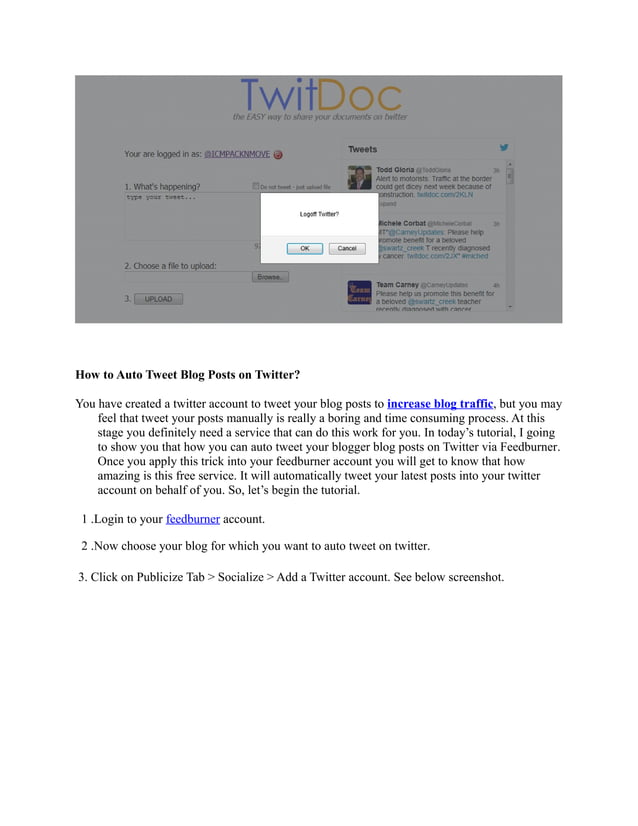 Sharing files on twitter | PDF