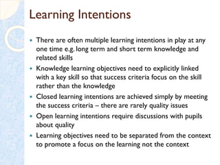 Sharing learning intentions | PDF