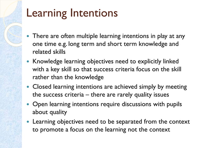 Sharing learning intentions | PPT