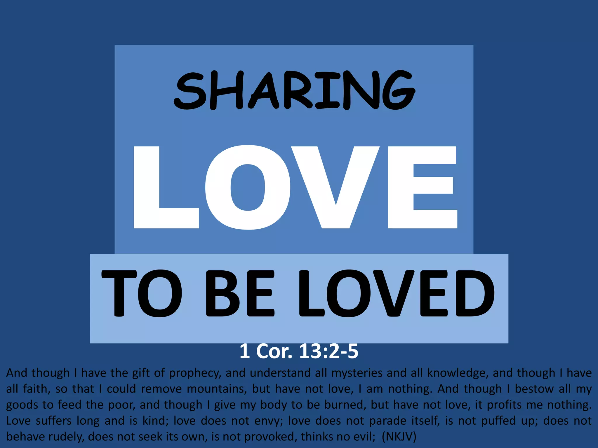 Sharing His Love Slide - pub | PPTX