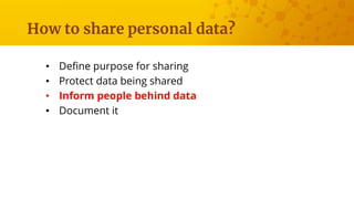 Sharing personal data and the GDPR - how can it be done - Francisco ...