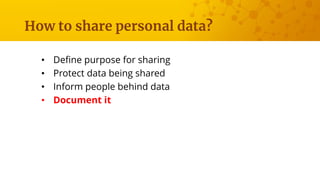 Sharing personal data and the GDPR - how can it be done - Francisco ...