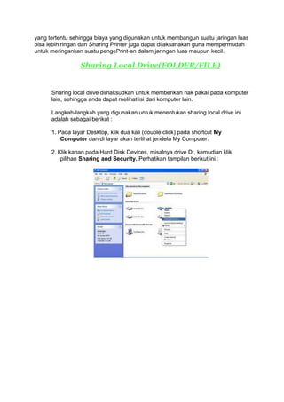 Sharing printer dan folder | PDF