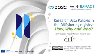 Sharing research data policies with FAIRsharing.pptx