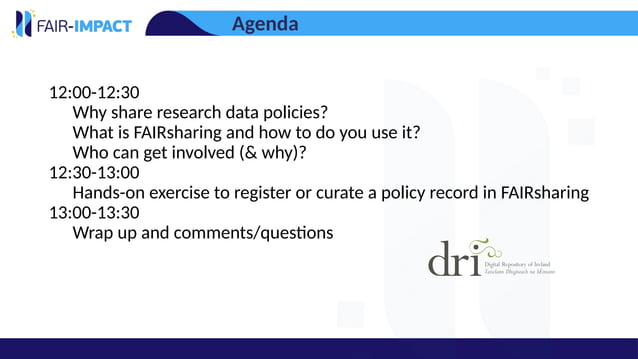 Sharing research data policies with FAIRsharing.pptx