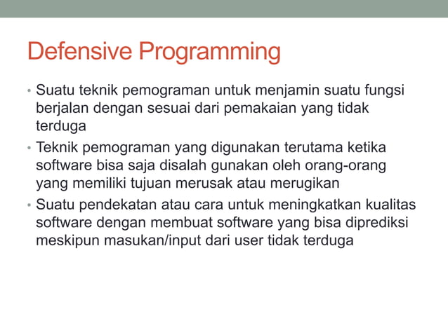 Defensive Programming | PDF