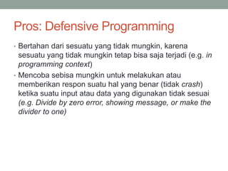 Defensive Programming | PDF