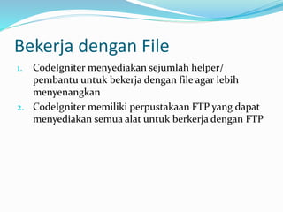 Sharing Session Practical Codeigniter 3 Pptx