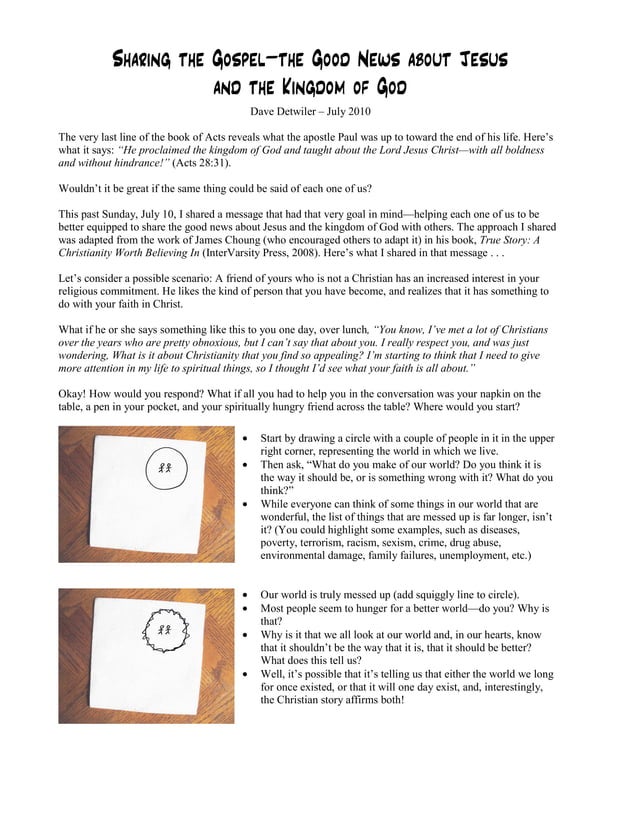 Sharing the gospel (using a napkin) | PDF