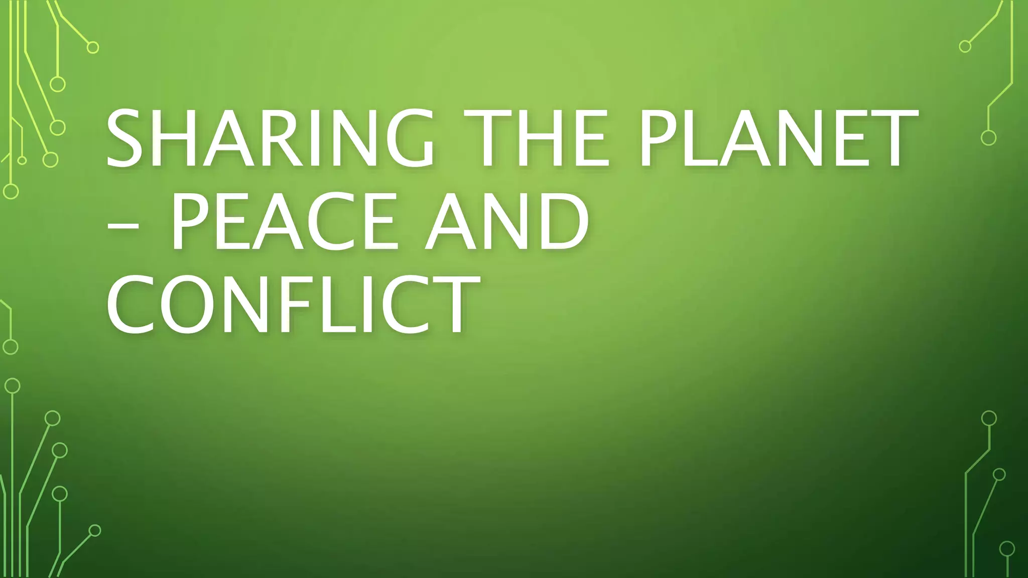 Sharing the planet | PPTX