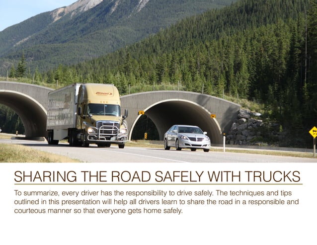 9 Essentials For Sharing The Road Safely With Trucks | PPT