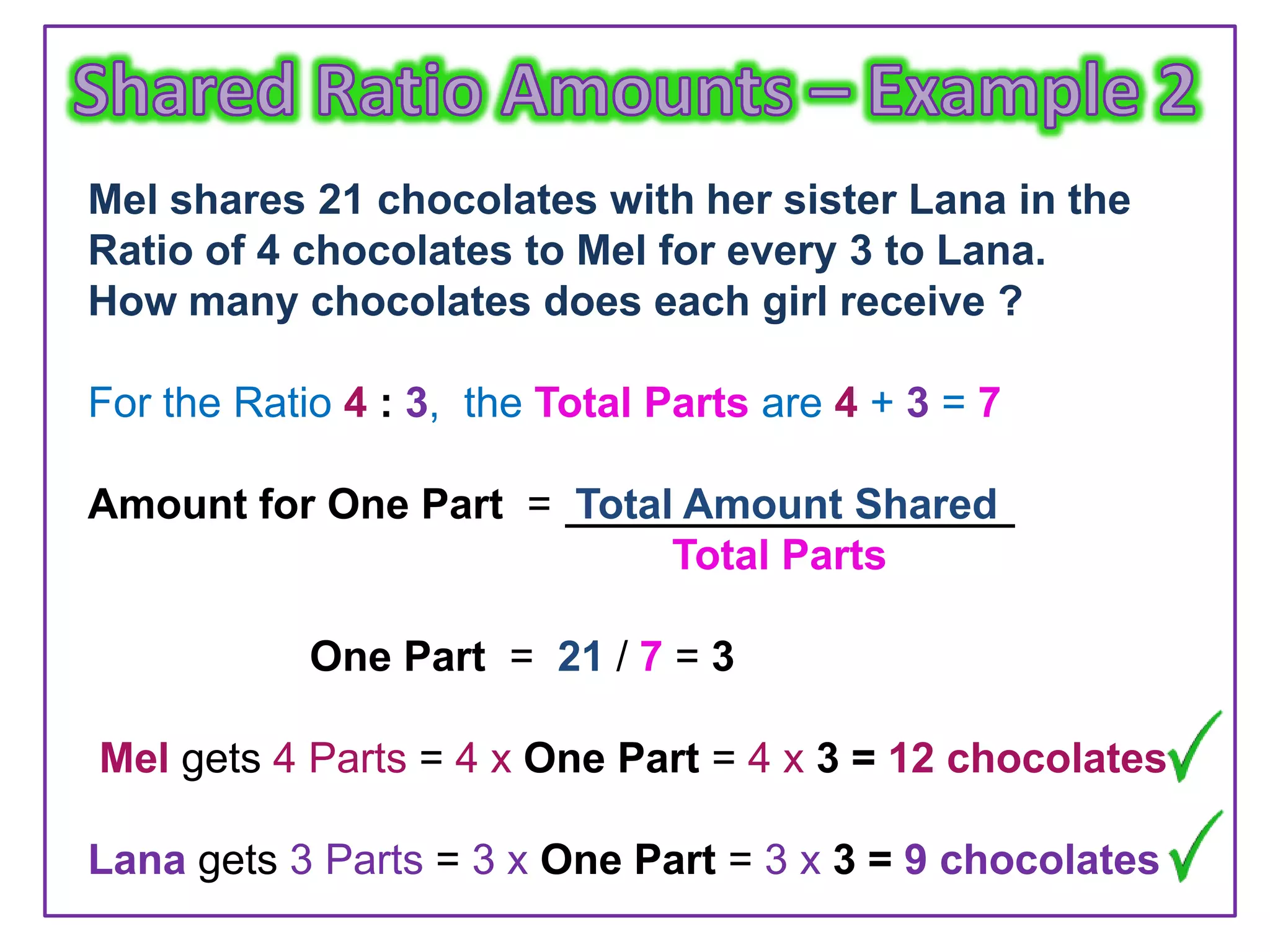 Sharing Using Ratios | PPTX