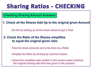 Sharing Using Ratios | PPTX