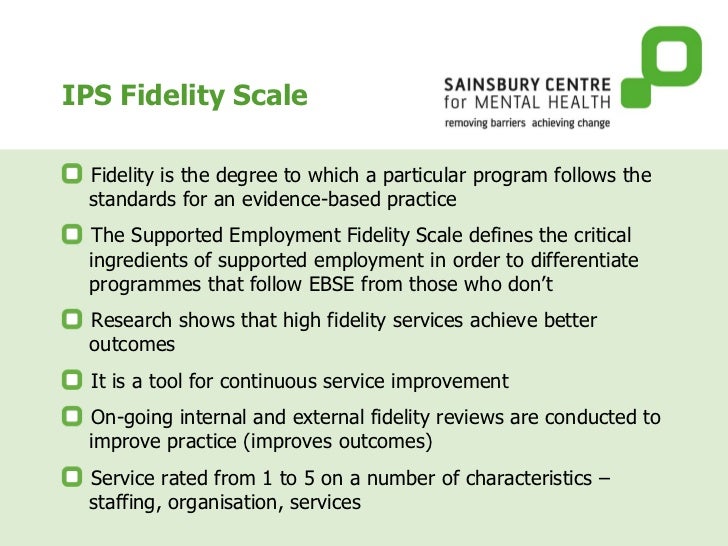 Sharing what works - Evidence-Based Supported Employment