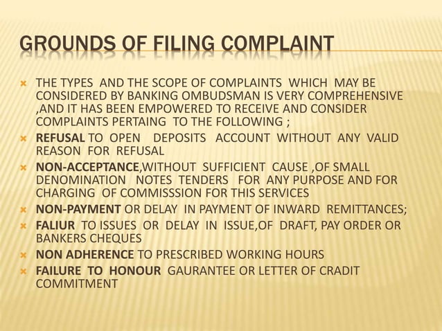 banking ombudsman and their functions duties | PPTX