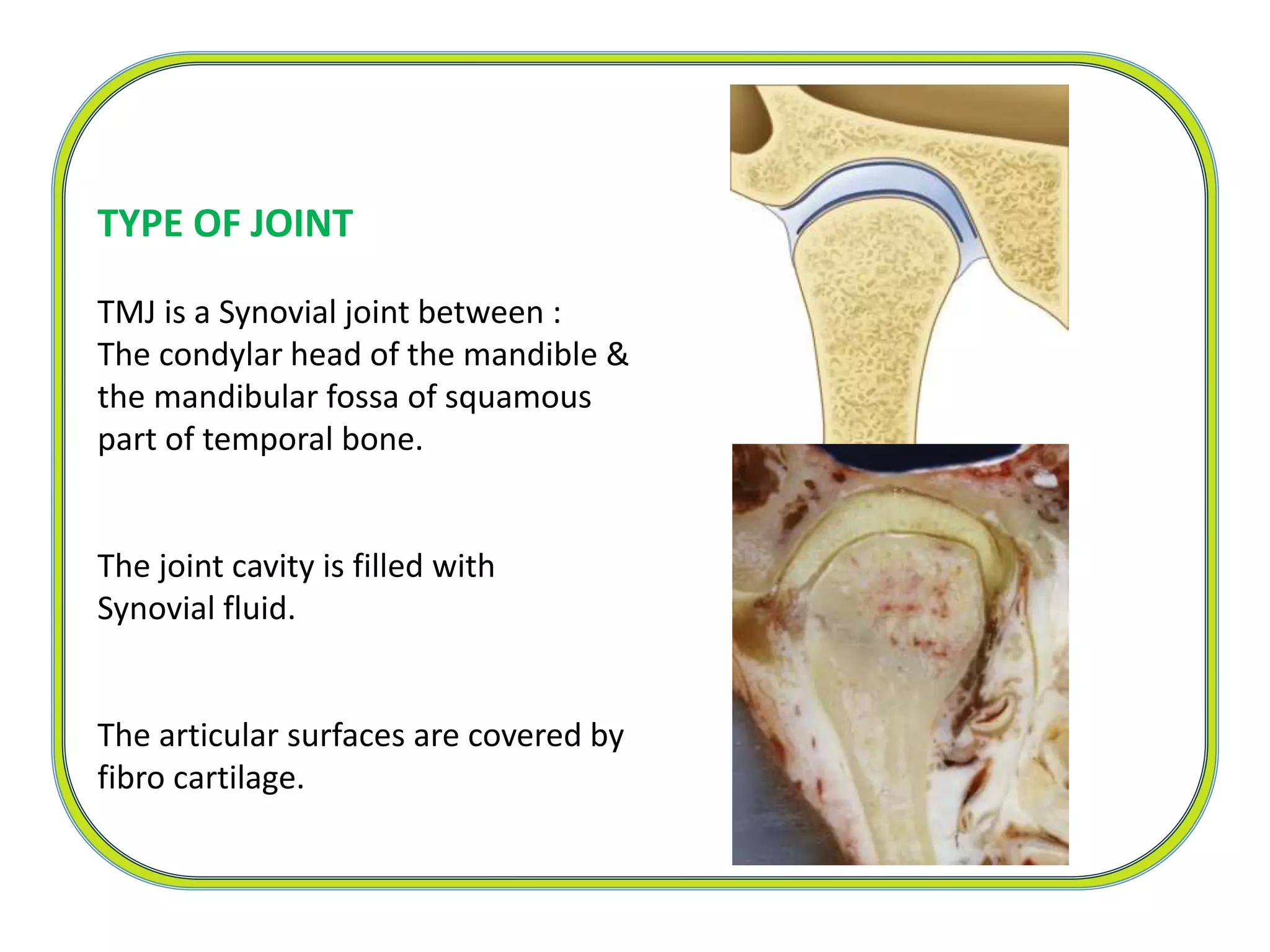 TEMPOROMANDIBULAR JOINT DISORDERS first part | PPTX