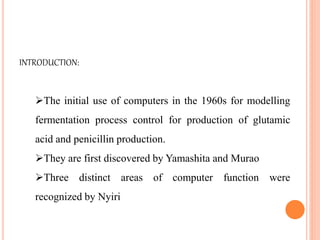 Computer control of fermentation process | PPTX