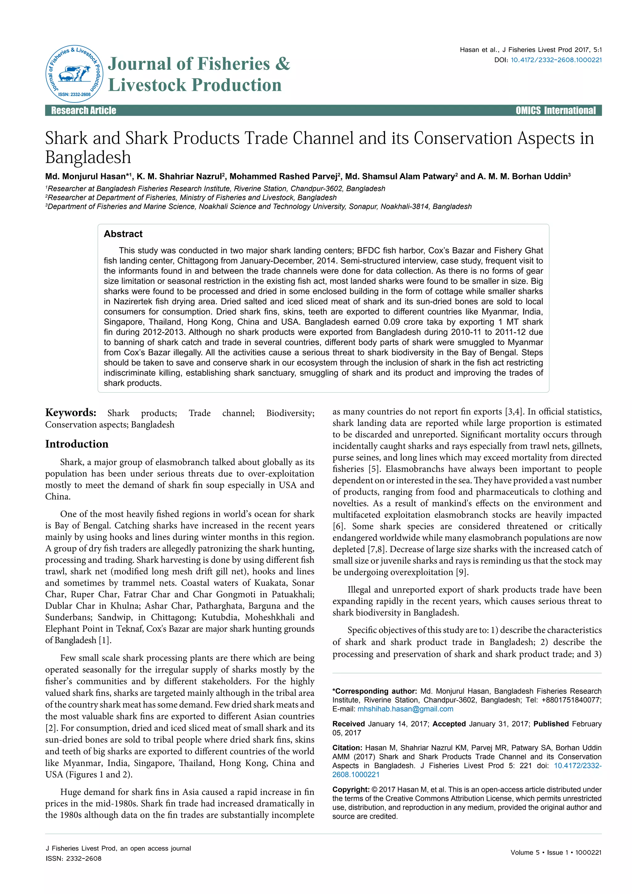 Shark and-shark-products-trade-channel-and-its-conservation-aspects ...