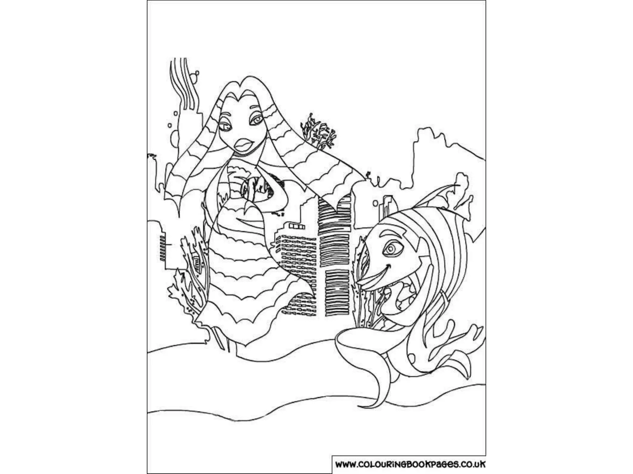 Shark tale Colouring Pages and Kids Colouring Activities | PPSX