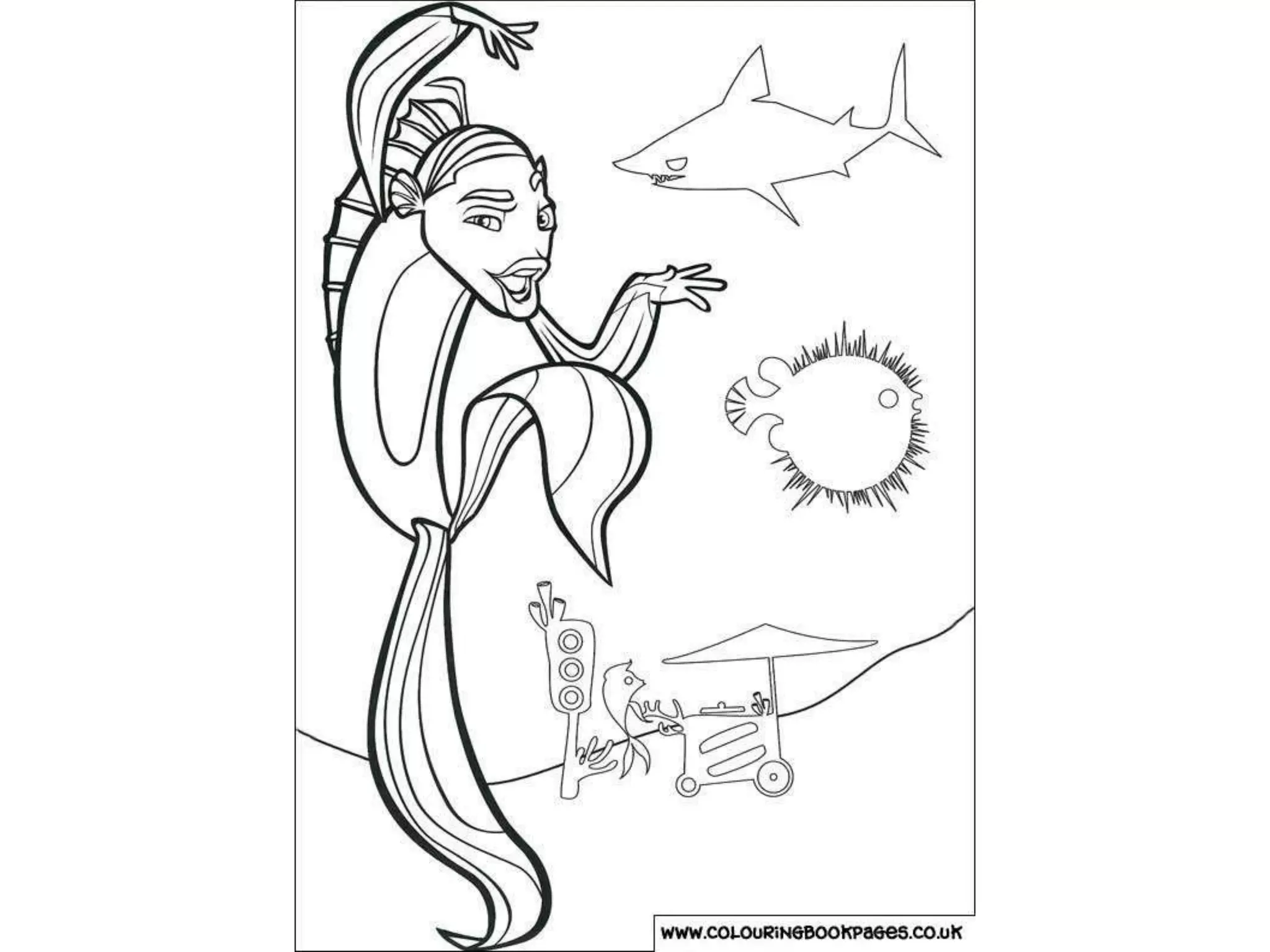 Shark tale Colouring Pages and Kids Colouring Activities | PPSX