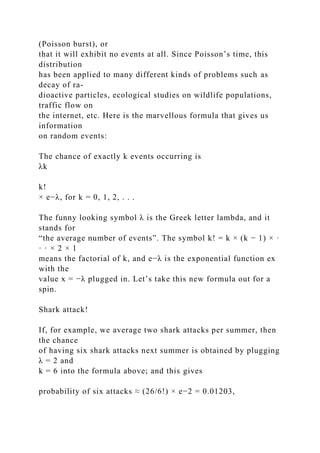 Shark attacks and the Poisson approximationByron Schmuland.docx