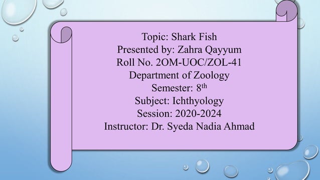 Shark introduction Morphology and its behaviour characteristics | PDF