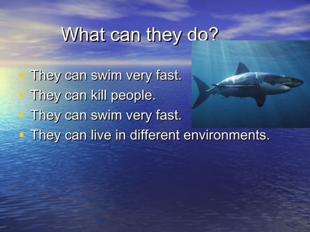Sharks ESL primary school presentation | PPT