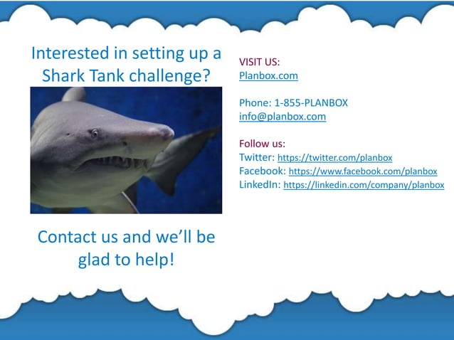 Shark tank innovation challenge | PPT