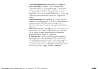 Shark Tank Jargon | Operational Profitability | PDF